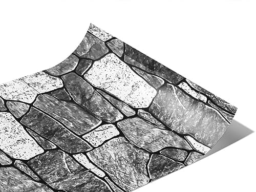 Rwraps Stone Tile Rough Monochrome Matte Vinyl Film Wrap 59in x 21ft ...