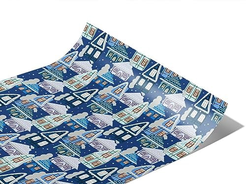 Rwraps Suburban Cityscape Cold Winter Gloss Vinyl Film Wrap 59in x 20ft ...