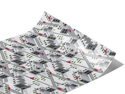 Rwraps Suburban Cityscape Factory Town Gloss Vinyl Film Wrap 59in x 7ft ...