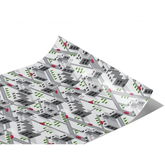 Rwraps Suburban Cityscape Factory Town Matte Vinyl Film Wrap 59in x ...