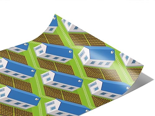 Rwraps Suburban Cityscape Farming Grains Gloss Vinyl Film Wrap 59in x ...