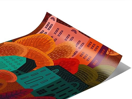 Rwraps Suburban Cityscape Mountain Town Gloss Vinyl Film Wrap 59in x ...