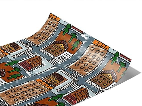Rwraps Suburban Cityscape Warm Home Gloss Vinyl Film Wrap 59in x 6ft ...