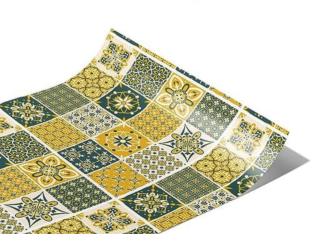 Rwraps Talavera Tile Goldenrod Gloss Vinyl Film Wrap 59in x 11ft Vinyl ...