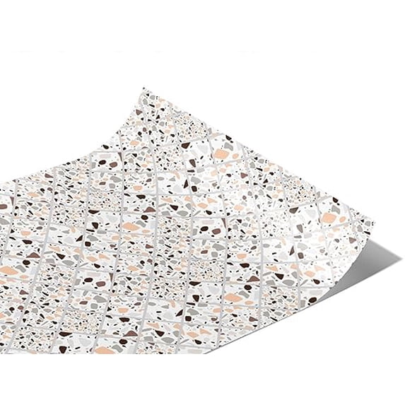 Rwraps Terrazzo Tile White Gloss Vinyl Film Wrap 59in x 2ft Vinyl ...