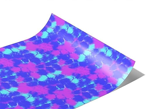 Rwraps Tie Dye Magenta Rain Gloss Vinyl Film Wrap 59in x 12ft Vinyl ...