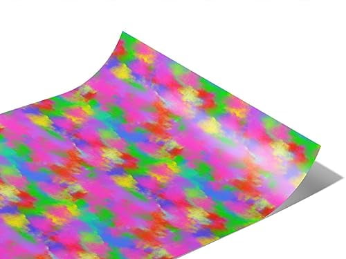 Rwraps Tie Dye Nineties Flashback Gloss Vinyl Film Wrap 59in x 19ft ...