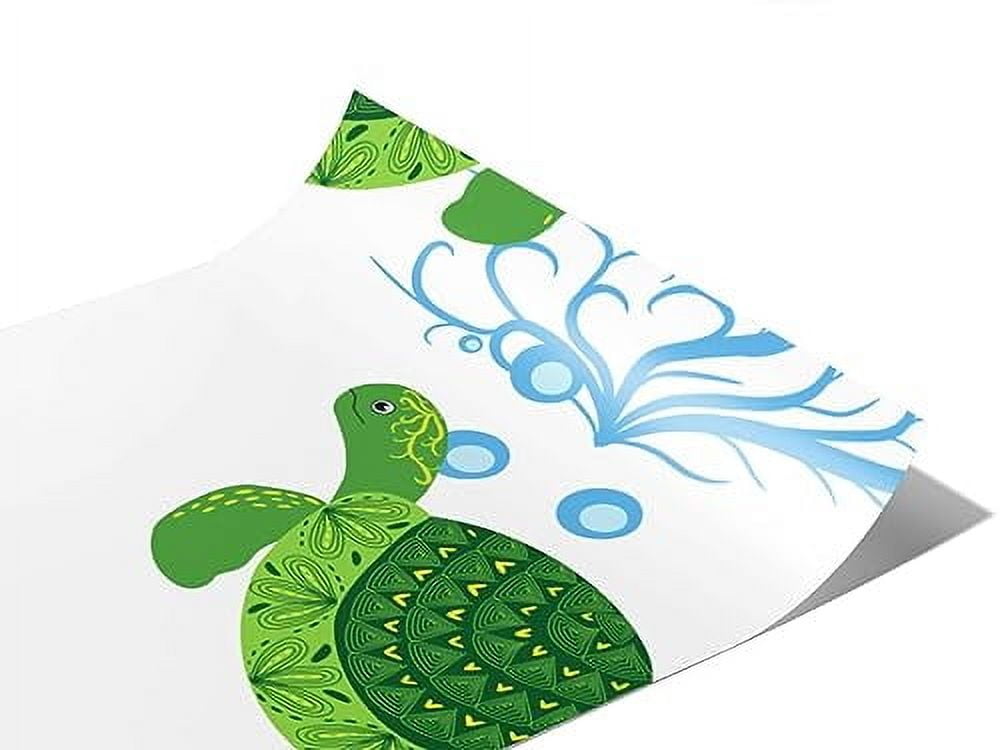 Rwraps Turtle Floral Shells Gloss Vinyl Film Wrap 59in x 14ft Vinyl ...