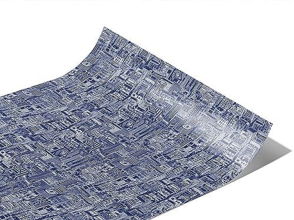 Rwraps Urban Cityscape Blue Downtown Gloss Vinyl Film Wrap 59in x 5ft ...