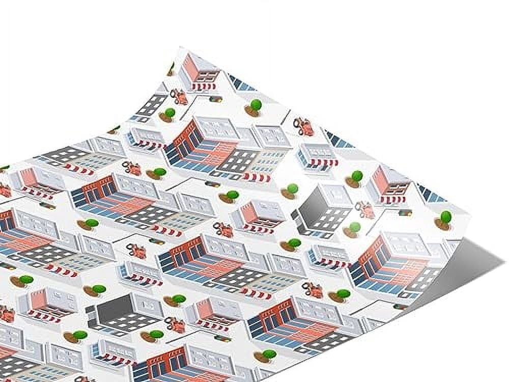 Rwraps Urban Cityscape Small Town Sprawl Gloss Vinyl Film Wrap 59in x ...