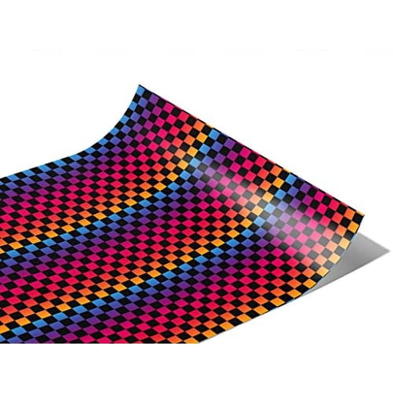 Rwraps Vinyl Car Wrap Film 914 Series Prism Checkered Matte Air Bubble ...