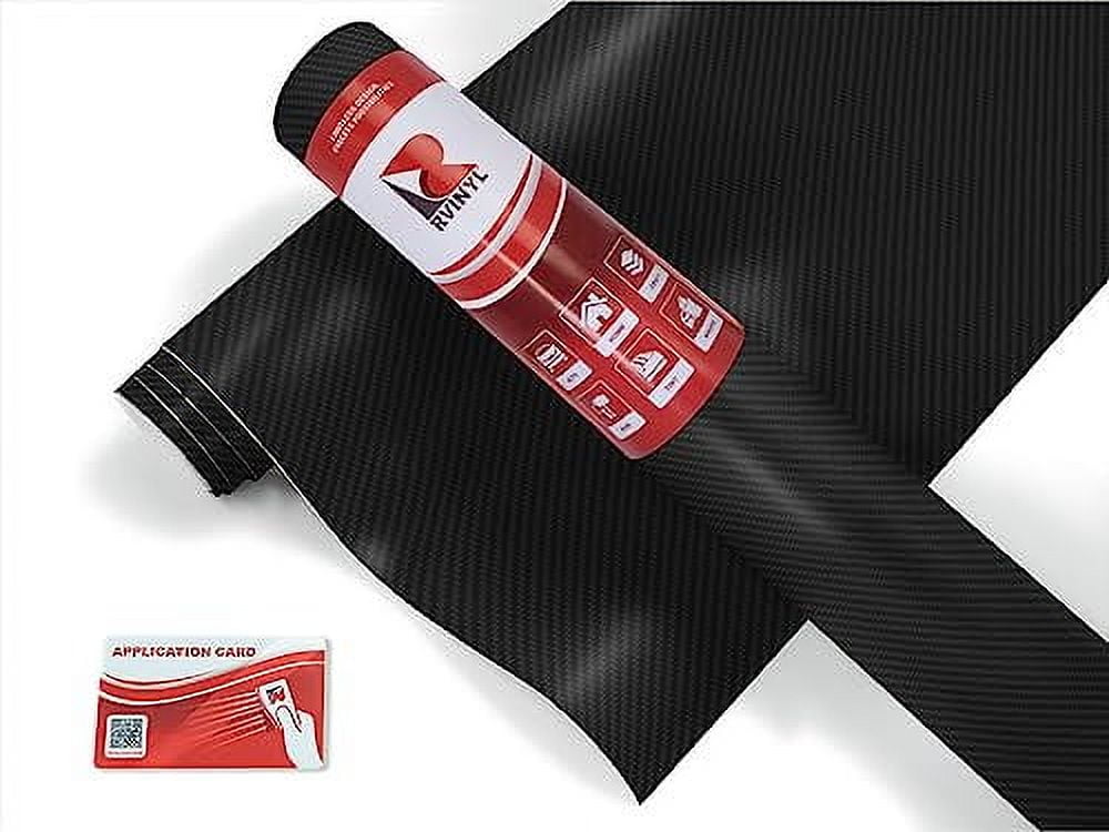 Rwraps Vinyl Car Wrap Film Roll Diamond 3D Carbon Fiber Black Air ...
