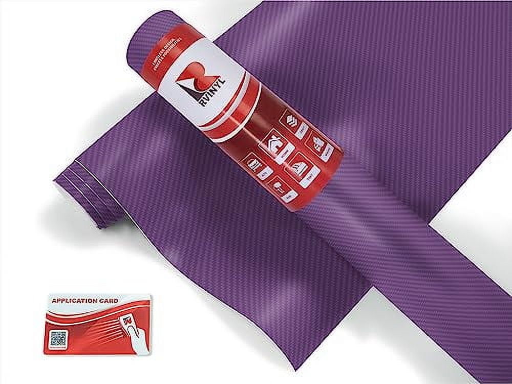 Rwraps Vinyl Car Wrap Film Roll Diamond 3D Carbon Fiber Purple Air ...