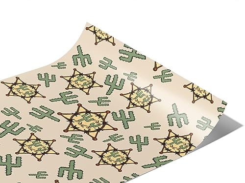 Rwraps Western Sheriffs Badge Gloss Vinyl Film Wrap 59in x 8ft Vinyl ...