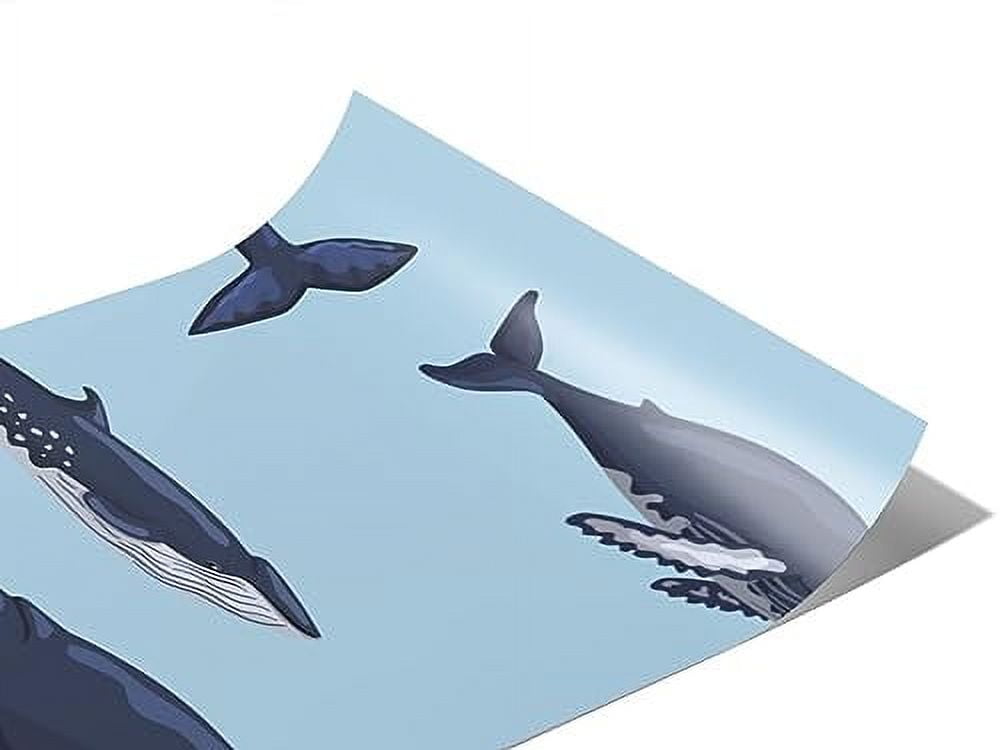 Rwraps Whale Parading Along Gloss Vinyl Film Wrap 59in x 21ft Vinyl ...