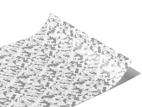 Rwraps White Camouflage Silver Flecktarn Matte Vinyl Film Wrap 59in x ...