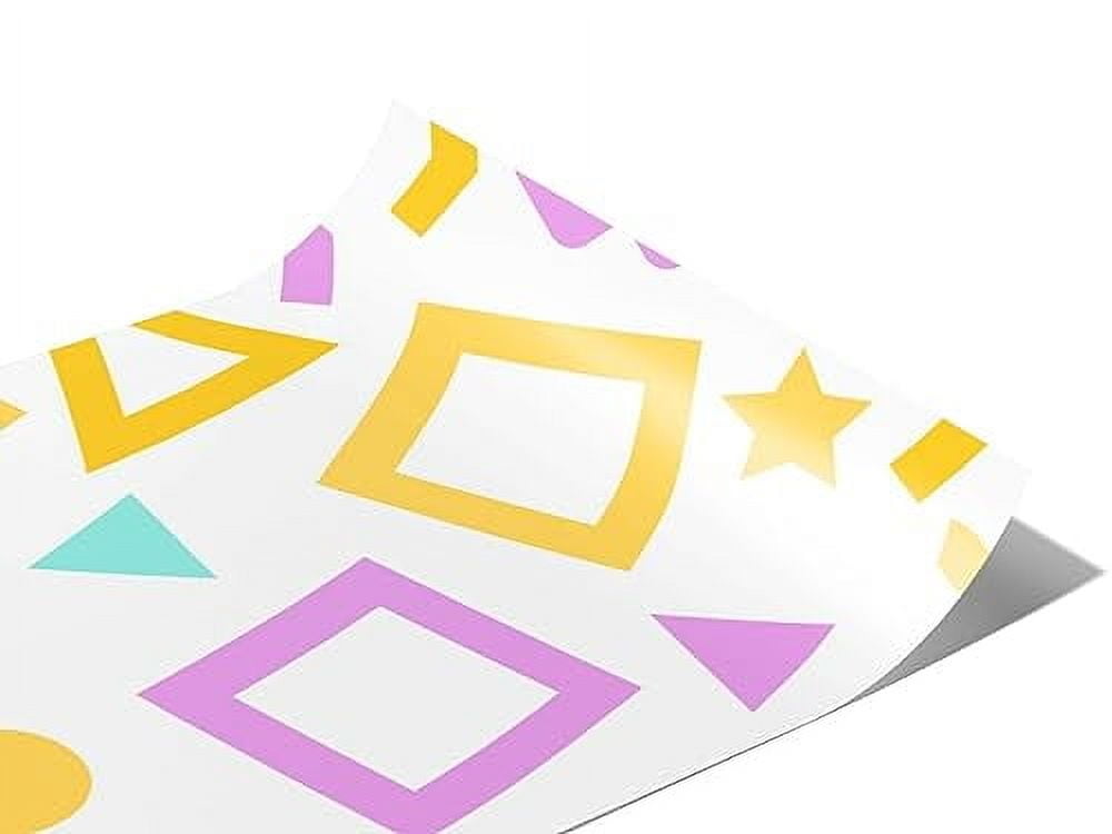 Rwraps Yellow Abstract Spring Confetti Matte Vinyl Film Wrap 59in x 1ft ...