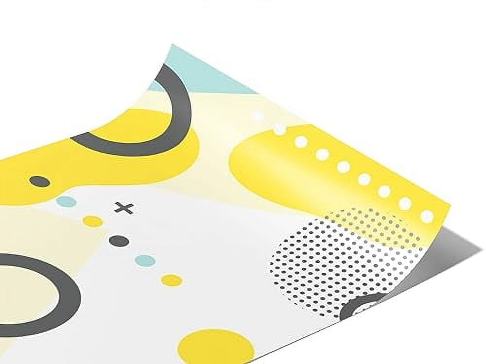 Rwraps Yellow Abstract Sunny Reflections Gloss Vinyl Film Wrap 59in x ...