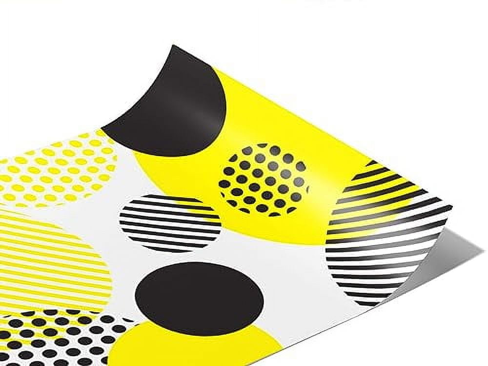 Rwraps Yellow Abstract Your Marks Matte Vinyl Film Wrap 59in x 3ft ...