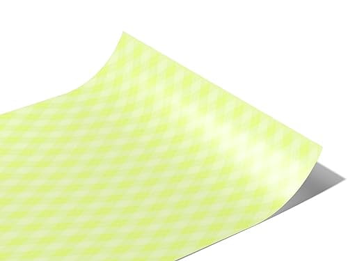 Rwraps Yellow Argyle Neon Lemon Gloss Vinyl Film Wrap 59in x 11ft Vinyl ...