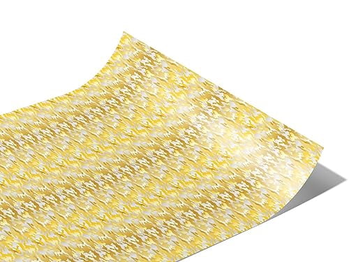 Rwraps Yellow Camouflage Golden Guise Gloss Vinyl Film Wrap 59in x 2ft ...