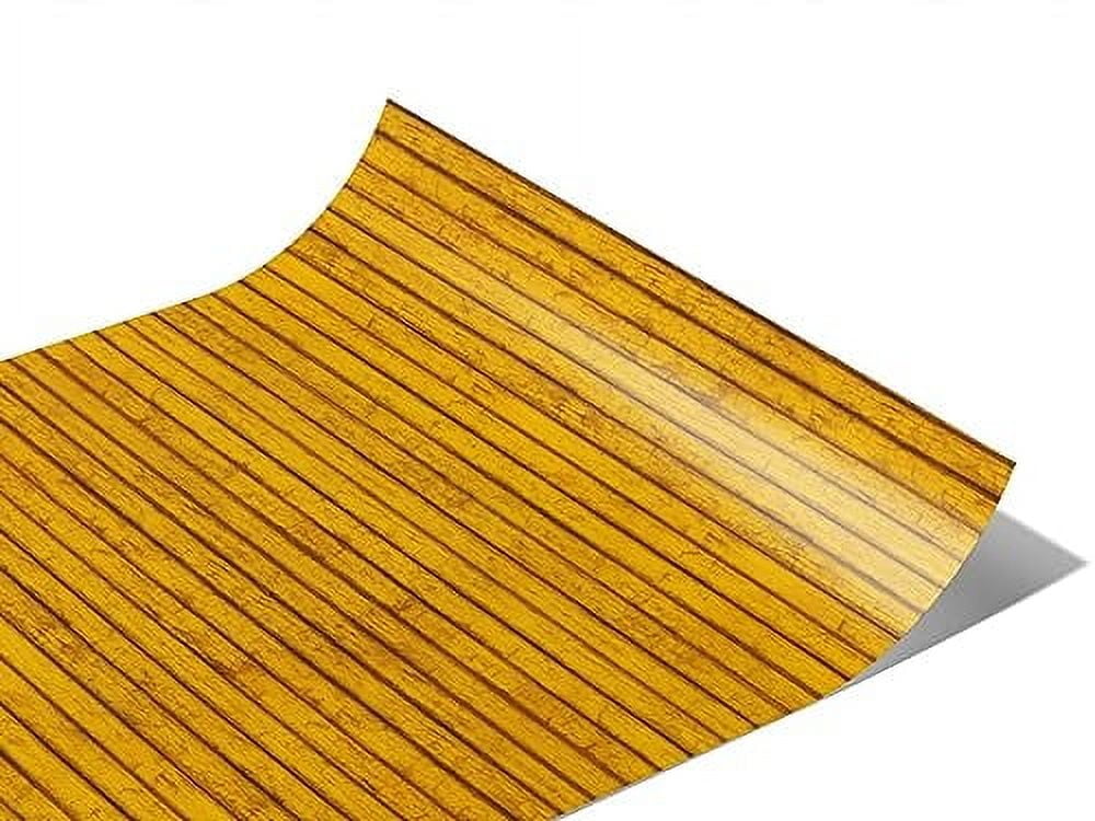 Rwraps Yellow Wood Plank Sunflower Matte Vinyl Film Wrap 59in x 20ft ...