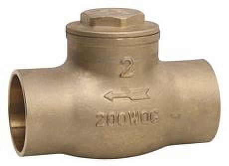 Rwv Brass Swing Check Valve T Pattern With Solder Ends, 2 In., Lead ...