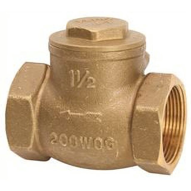 Rwv Brass Swing Check Valve T Pattern With Threaded Ends, 1-1/2 In ...