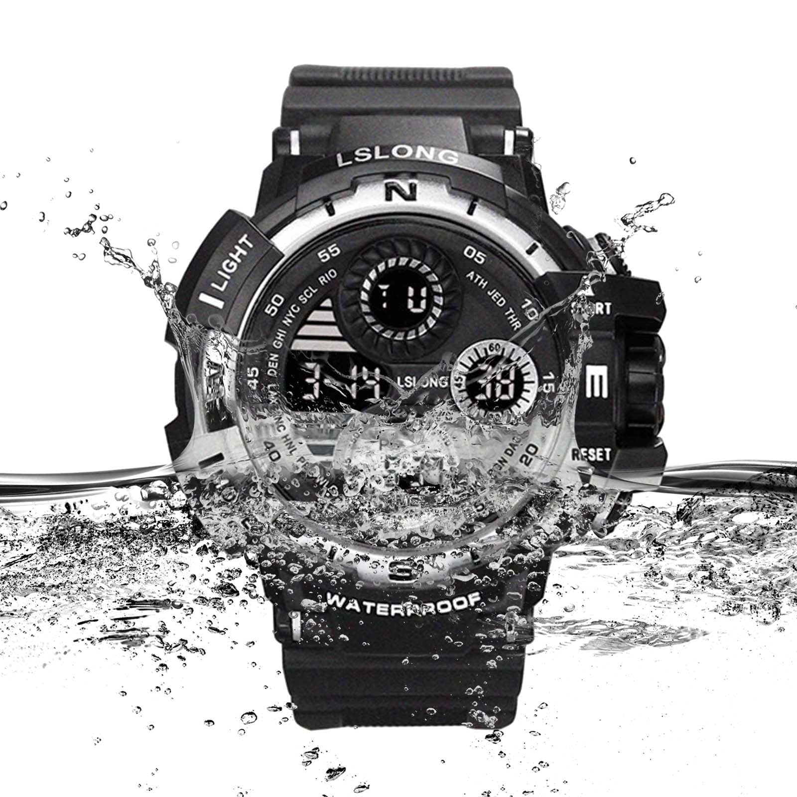 Rwvbm 10ATM Waterproof Digital Sports Watch Dive & Swim Watch with ...