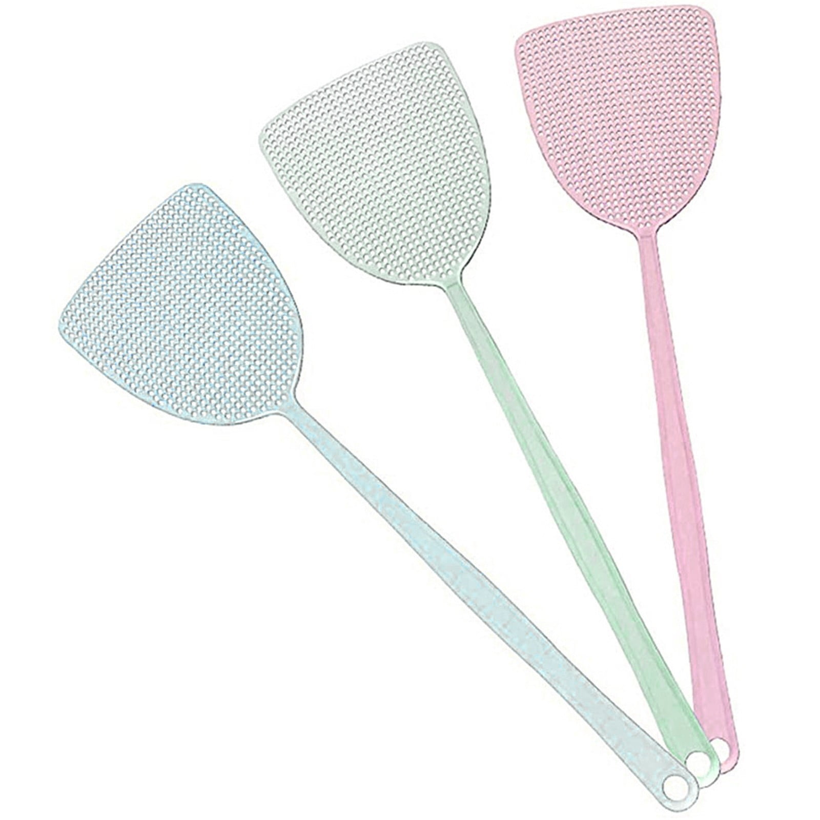 Rwvbm 3-Pack Plastic Fly Swatter 17.5" Long Hle Large Striking Mesh ...