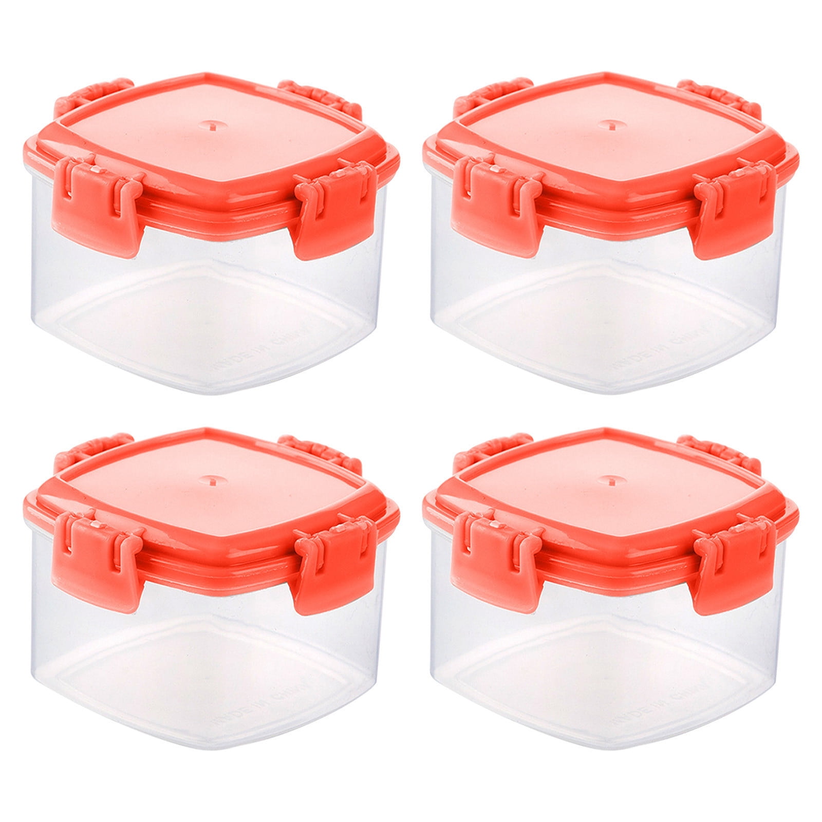 Rwvbm 4-Pack Clear Plastic Seasoning Boxes 55ml Mini Condiment ...