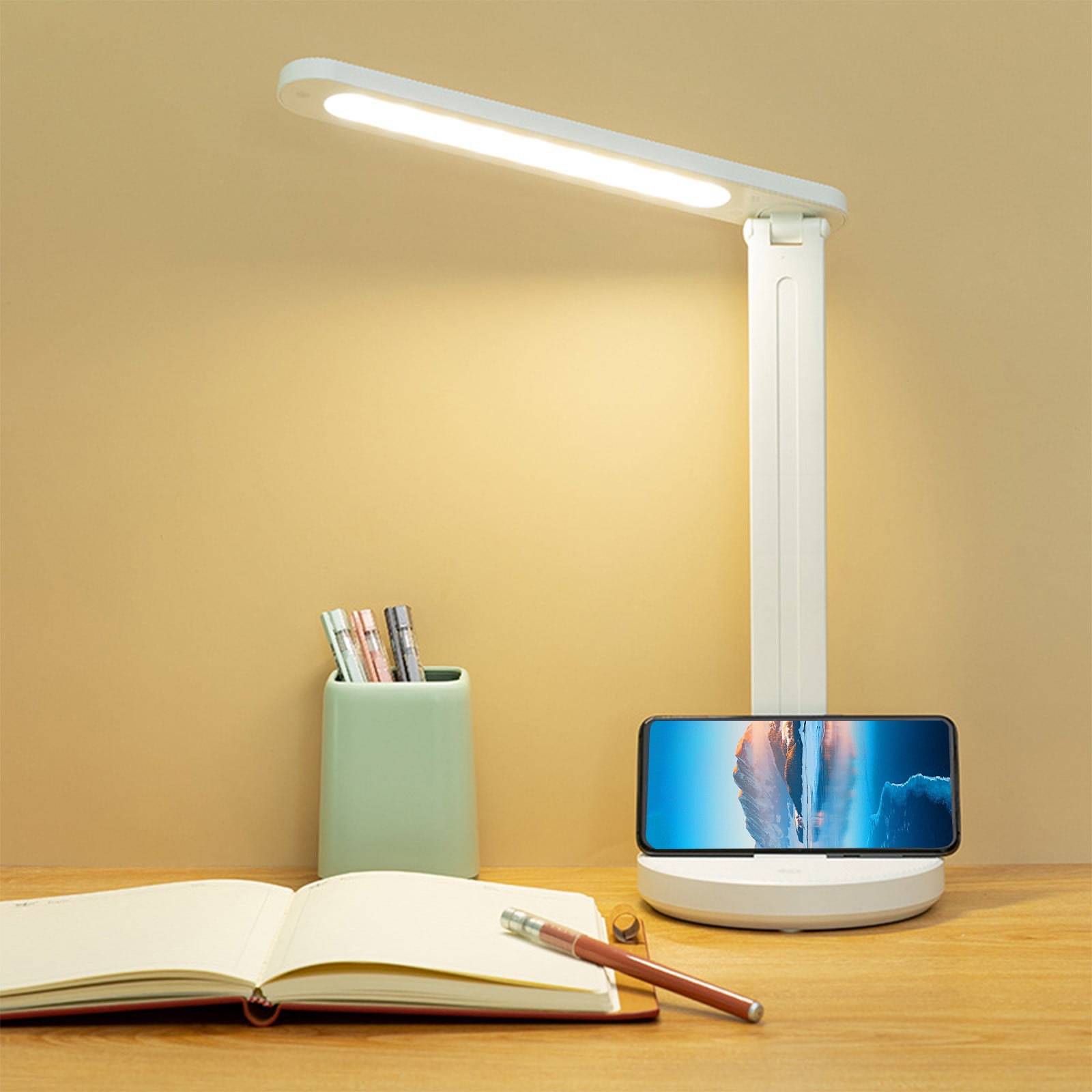 Rwvbm Adjustable Double Head Desk Lamp with Flexible Arm - 3 Brightness ...