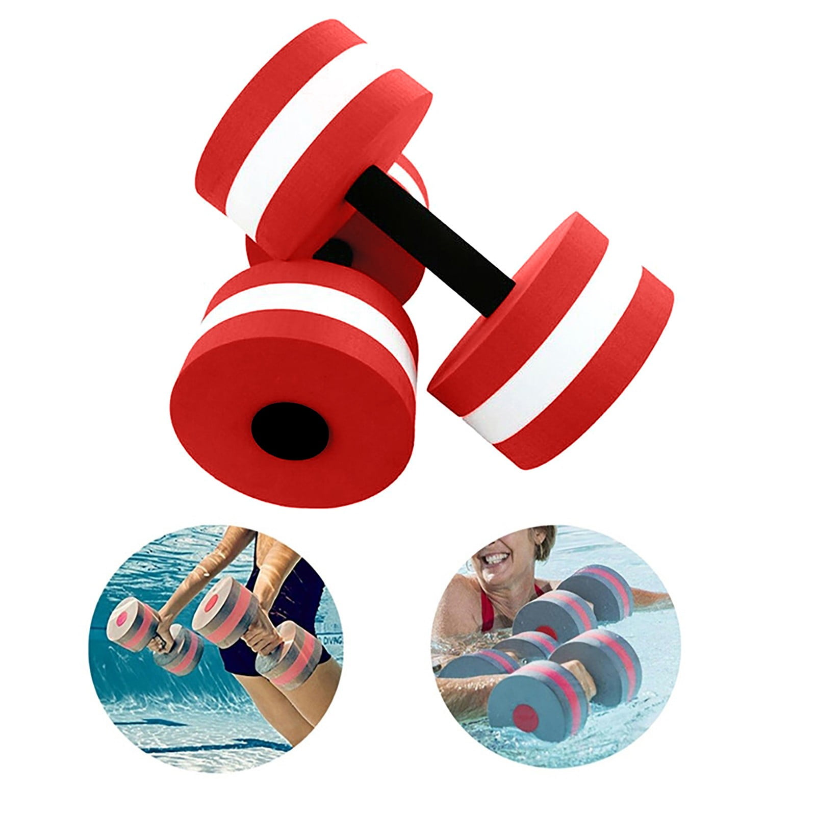 Rwvbm Aqua Fitness Barbells, 1 Pair Foam Dumbbells for Pool Resistance ...