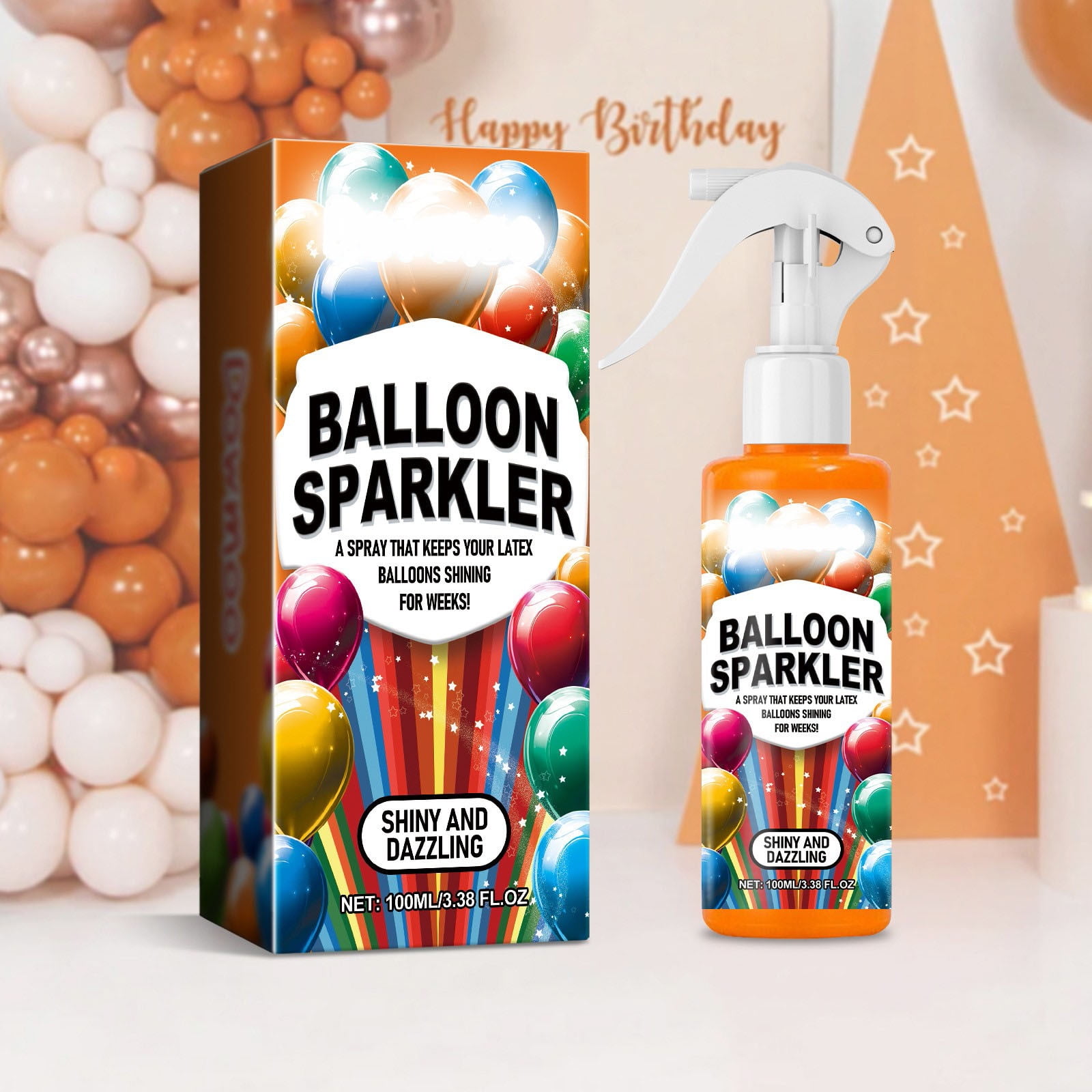 Rwvbm Balloons Gloss Spray-100ml Shiny Aerosol for Birthday Party ...