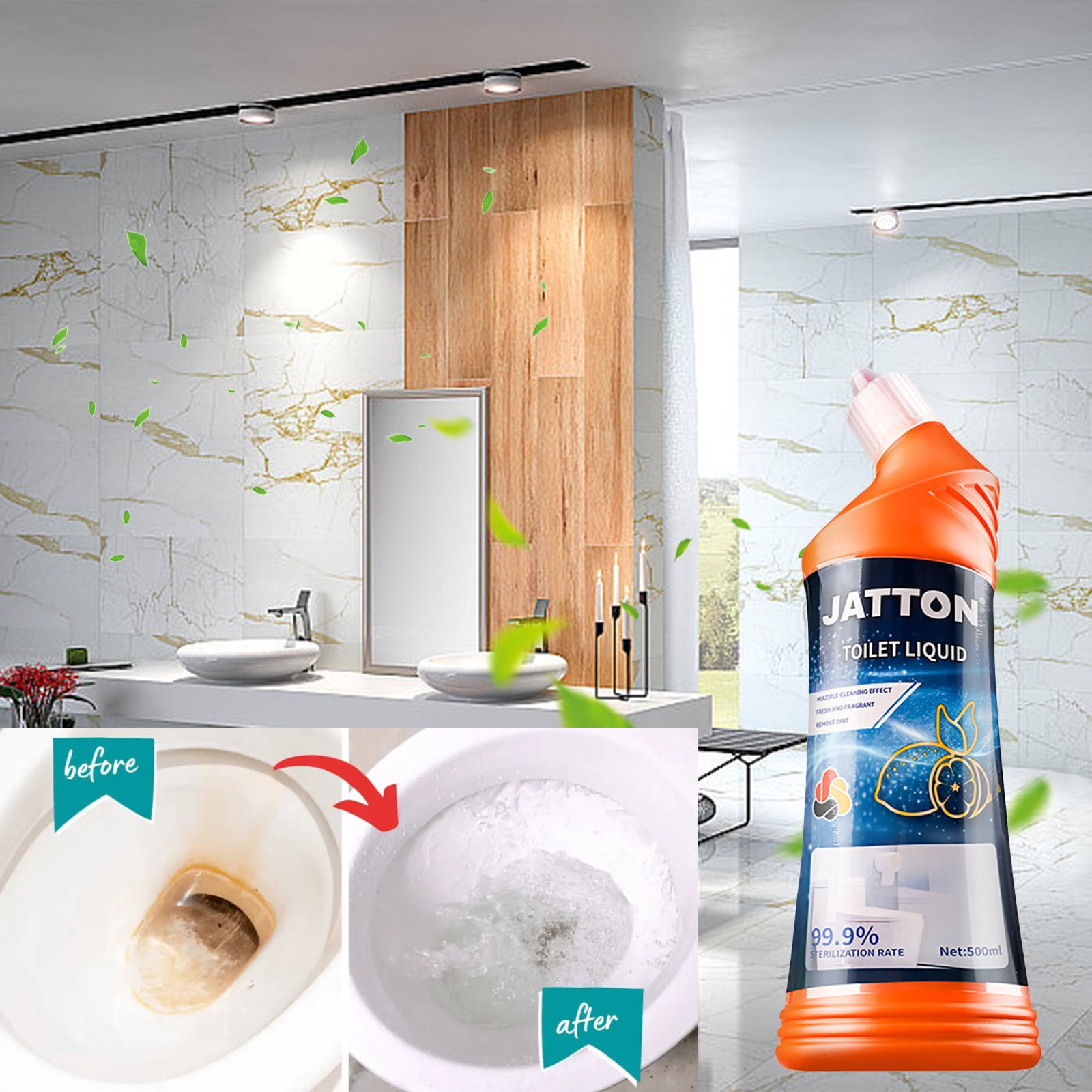 Toilet Cleaner,Powerful Stain Remover,Yellowing Odor,Scale and Toilet ...