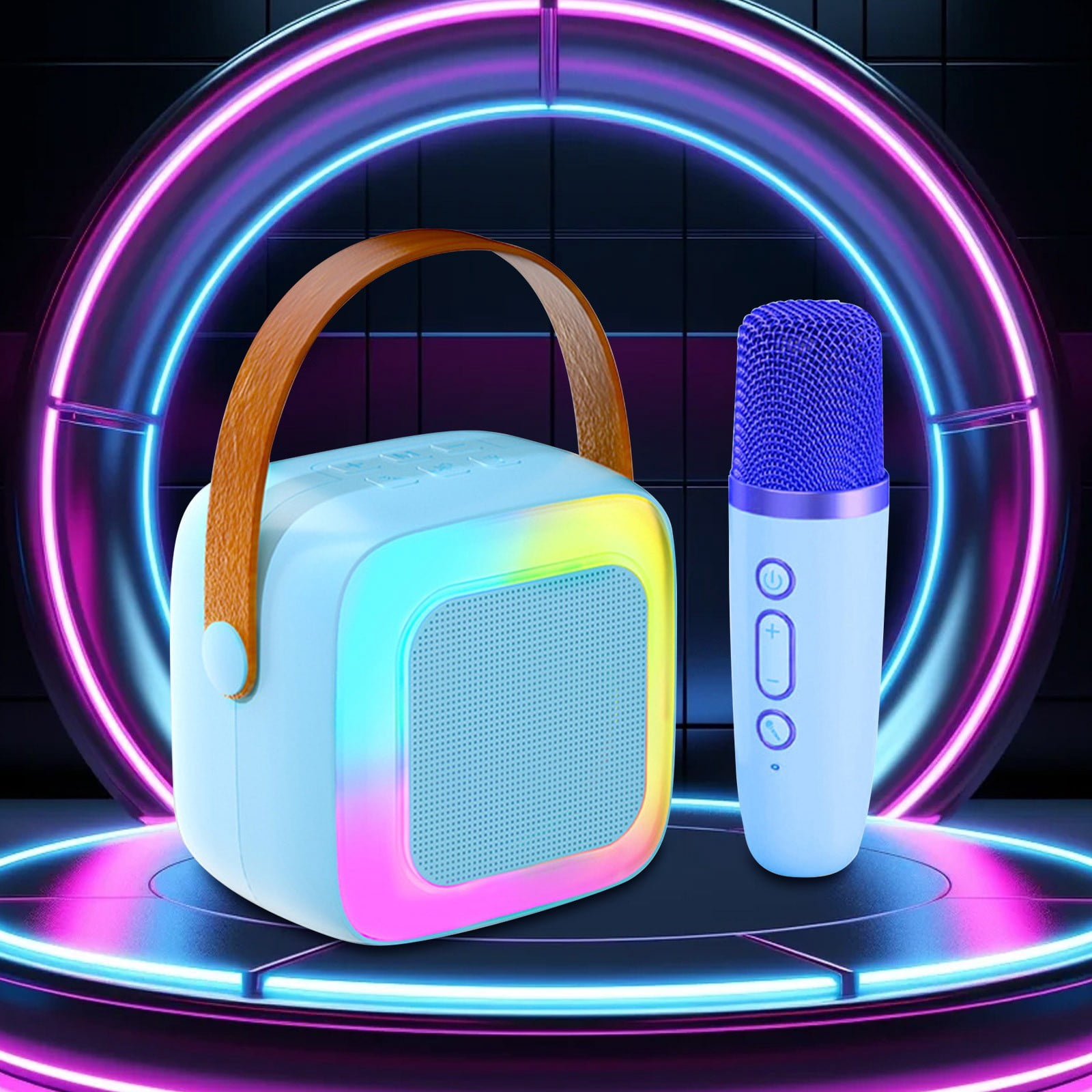 Rwvbm Bluetooth Speakers,Bluetooth 5.3 Speaker Cool Lighting Long ...
