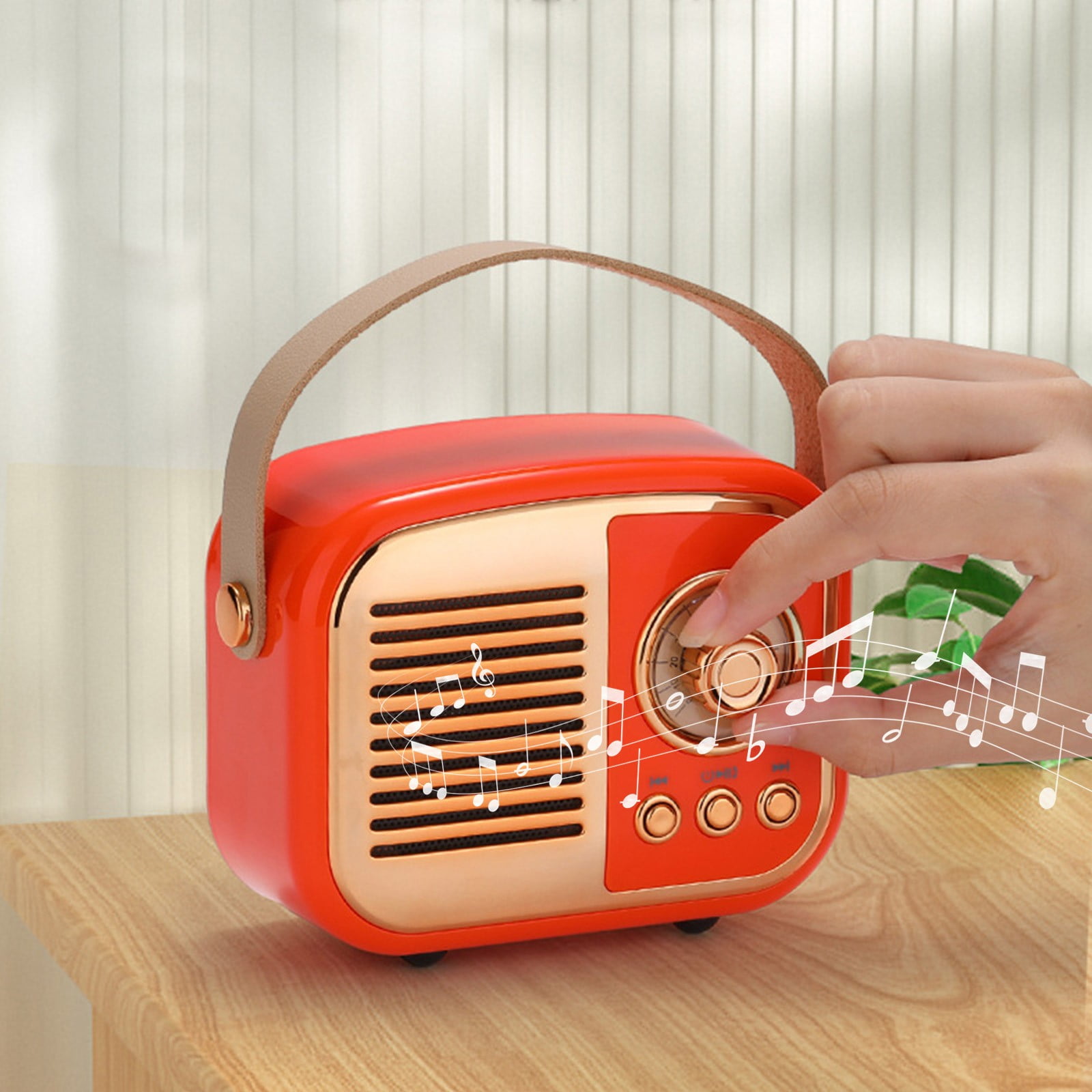 Rwvbm Charger Adapter,Retro Bluetooth Speaker With Card Insertion, USB ...