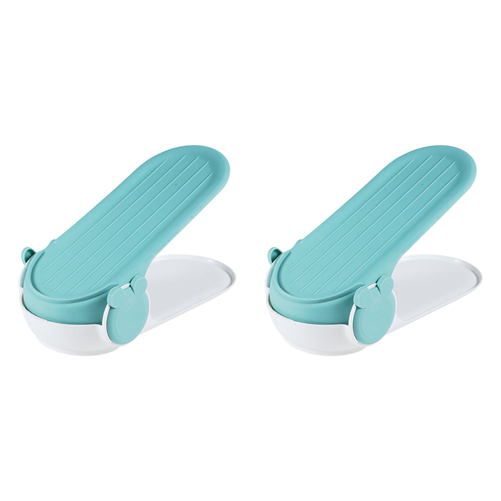 Shoe Rack,Double-Layer Storage,Raised Edge Organizer,Non-Slip Tex ...