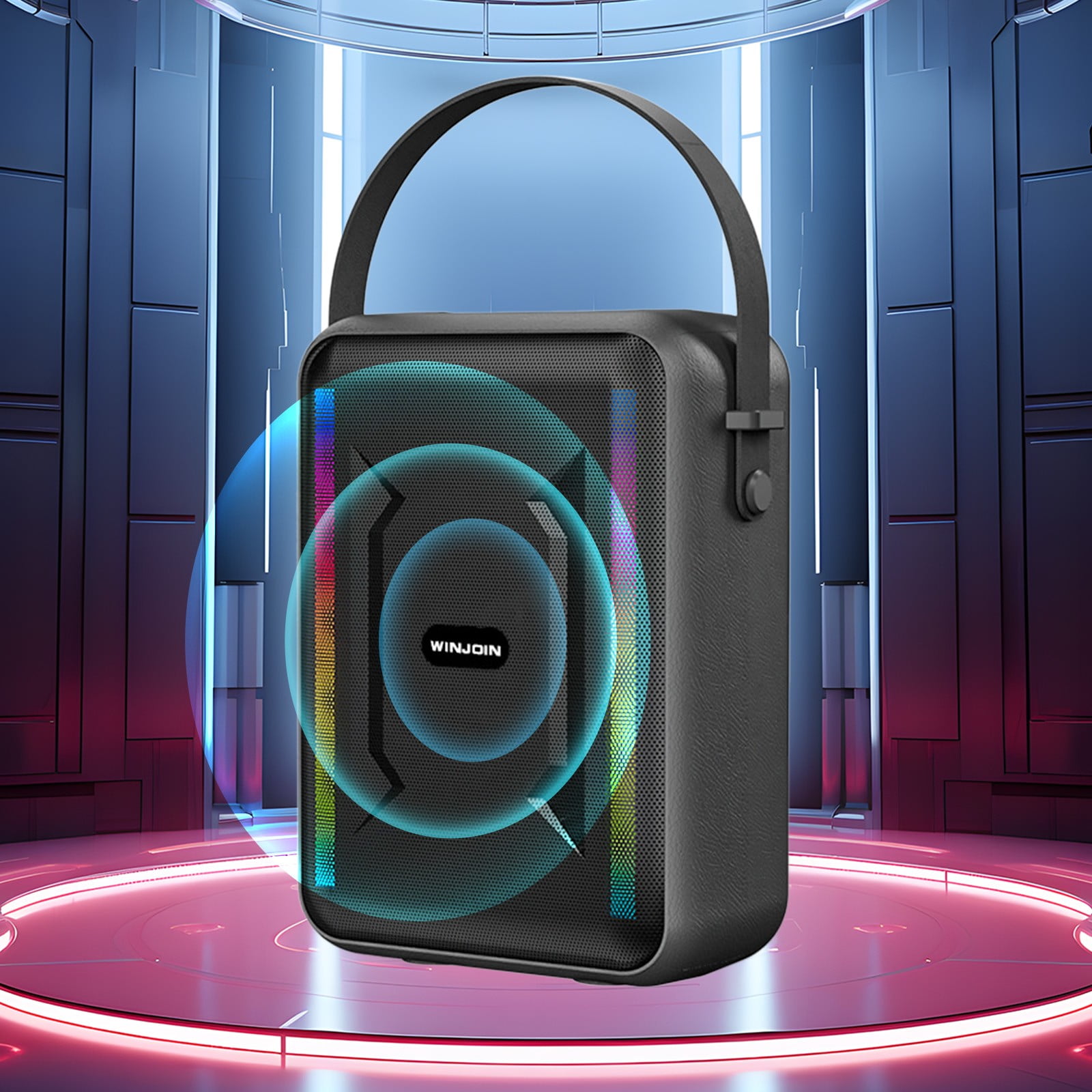 Portable Bluetooth Speaker,Retro RGB Mini Speaker,Subwoofer Portable ...