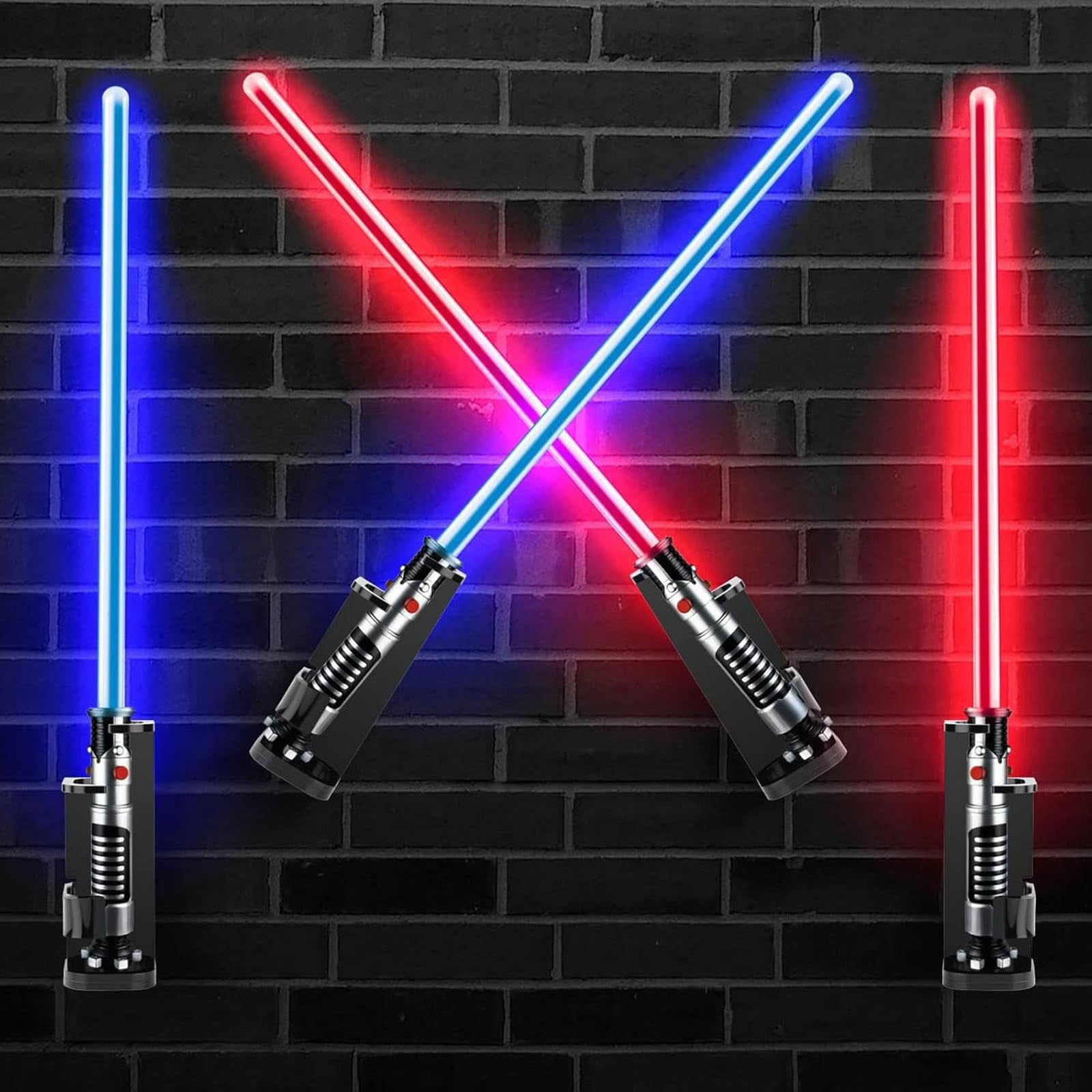 Rwvbm Dual Lightsaber Stand, Vertical & Horizontal Display for Sabers ...