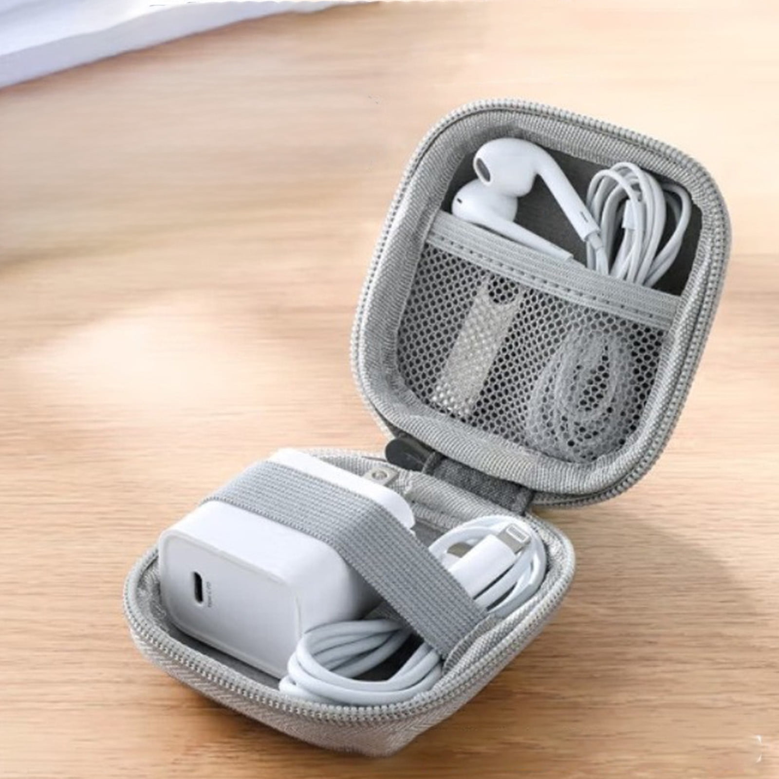 Rwvbm EVA Hard Case Digital Accessory Organizer Bag Gray Portable ...