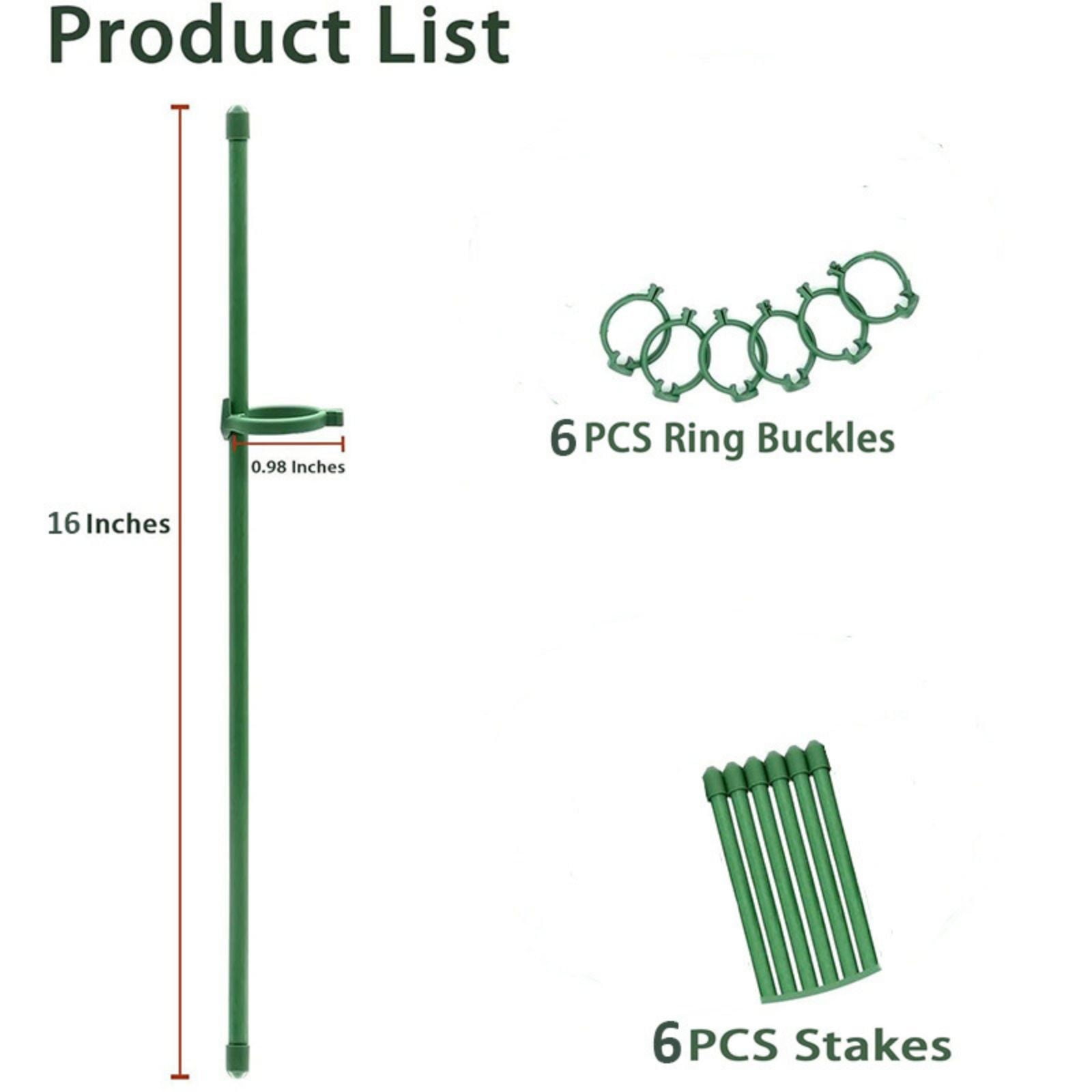 Rwvbm Fiberglass Plant Support Stakes for Roses & Climbing Flowers 16 ...