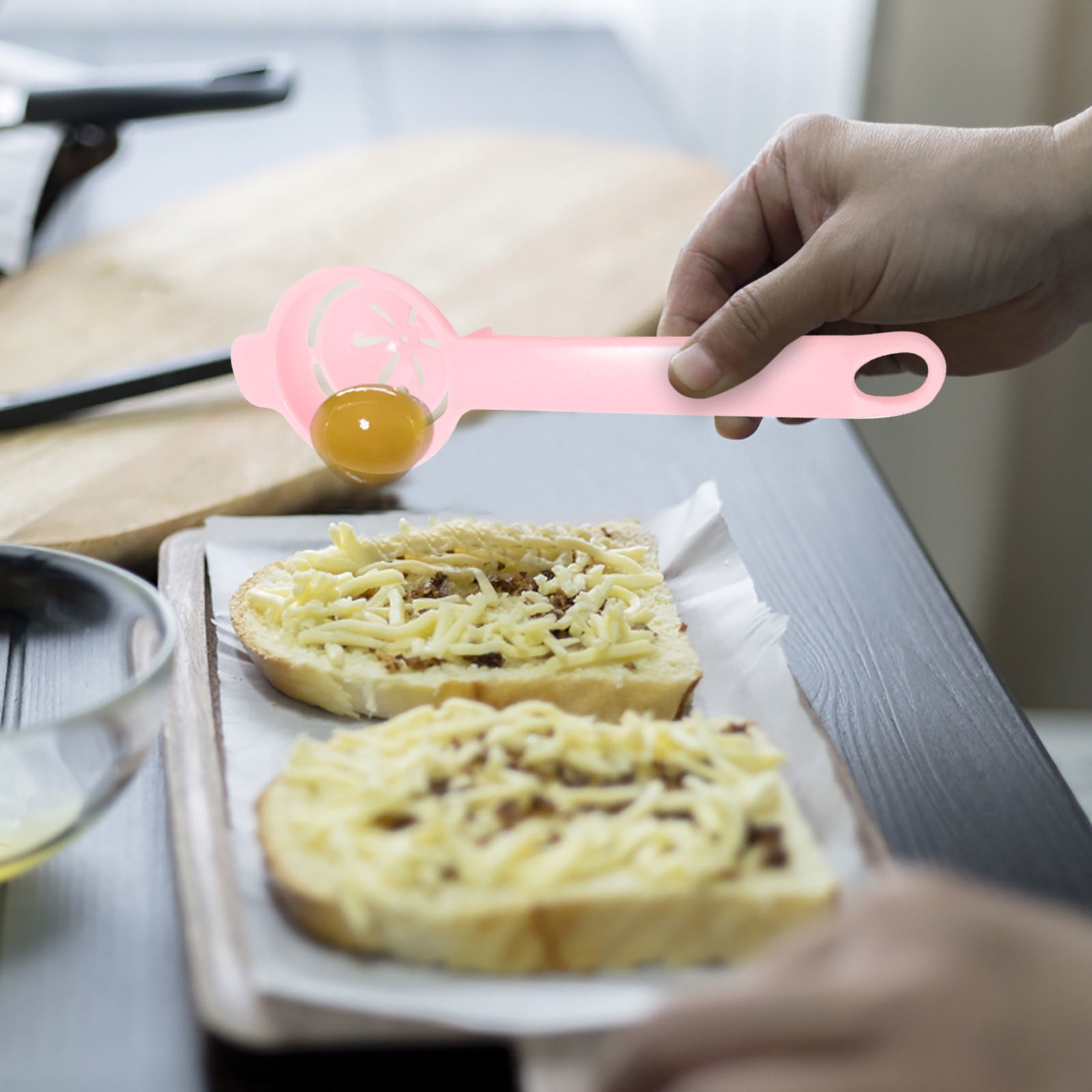 Egg Separator,White Plastic Protein Separator,Efficient Yolk and White ...