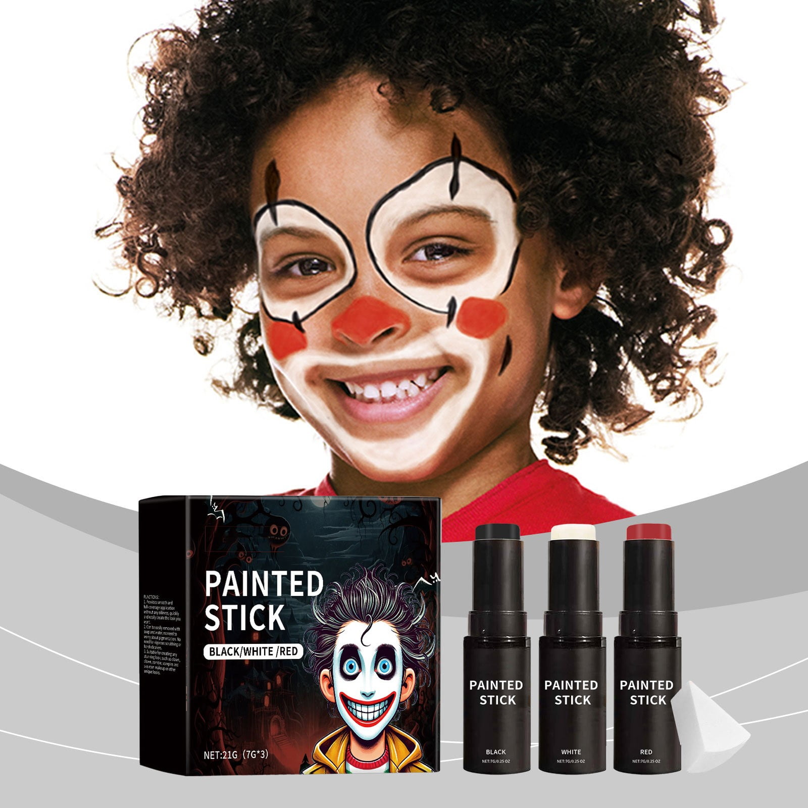 Rwvbm Gifts for Women Facial Color Paint Set Facial Body Paint Fan ...