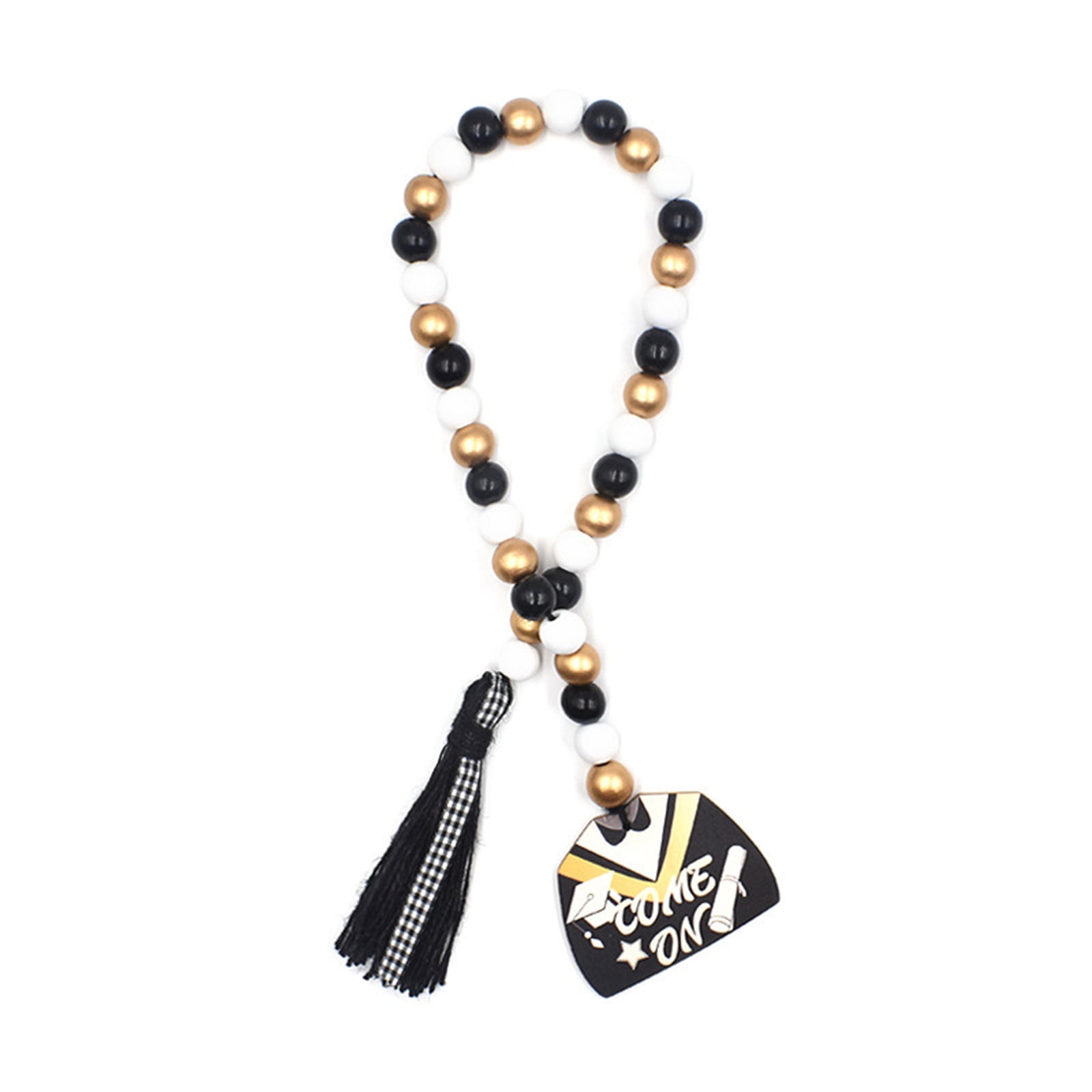 Rwvbm Graduation Season Tassel Wood Bead String, DIY Hanging Party ...