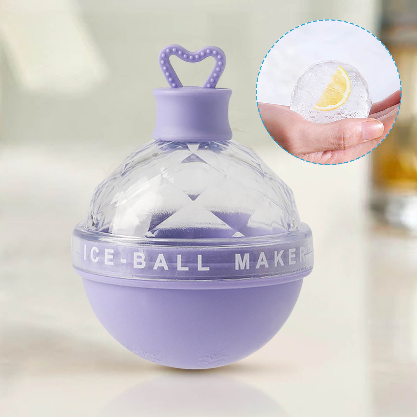 Ice Container,Spherical Shape Ice,Soft Bottom Ice Box,Easy Demold ...