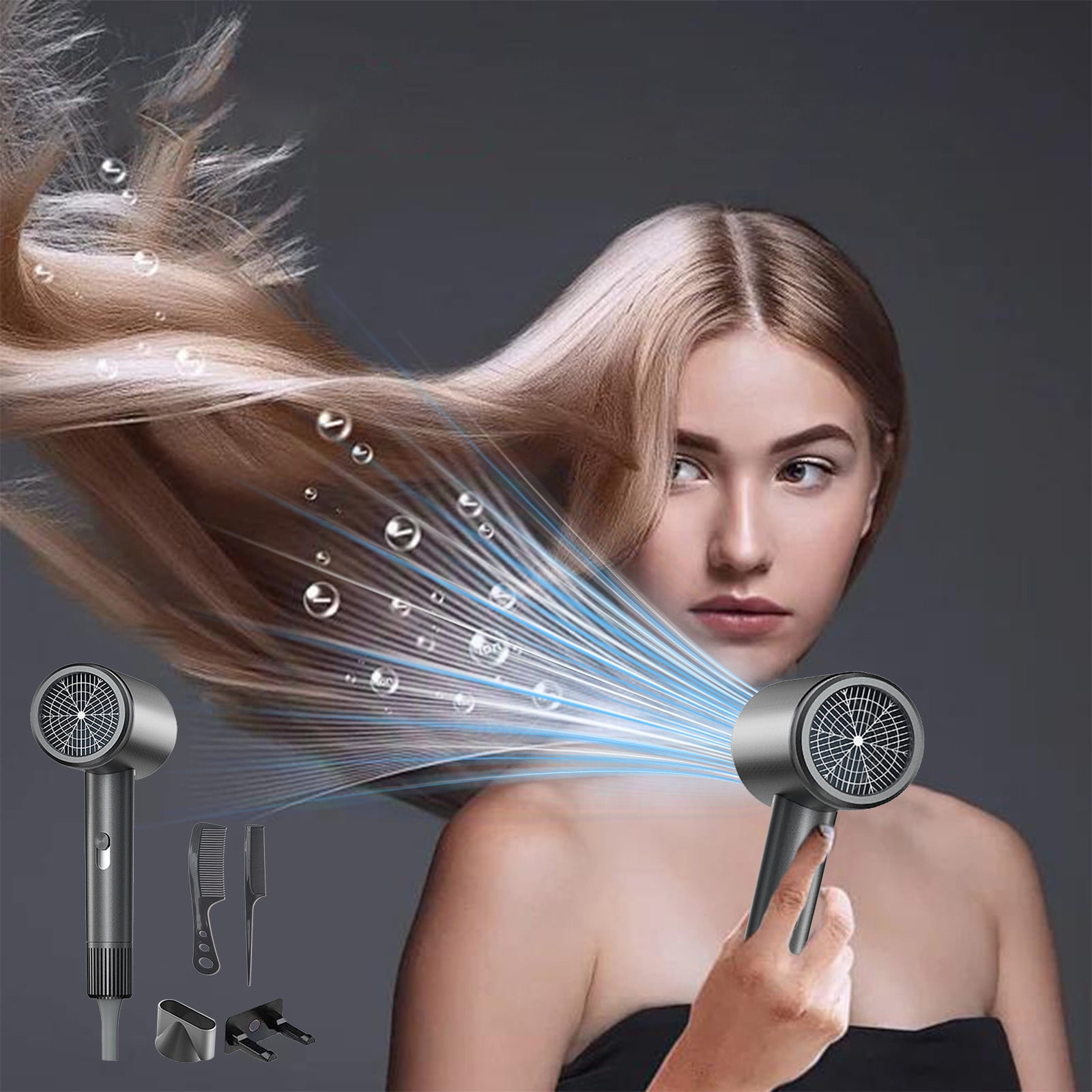 Hair Dryer,High-Power Blow Dryer,Low-Radiation Ionic Hair Dryer ...