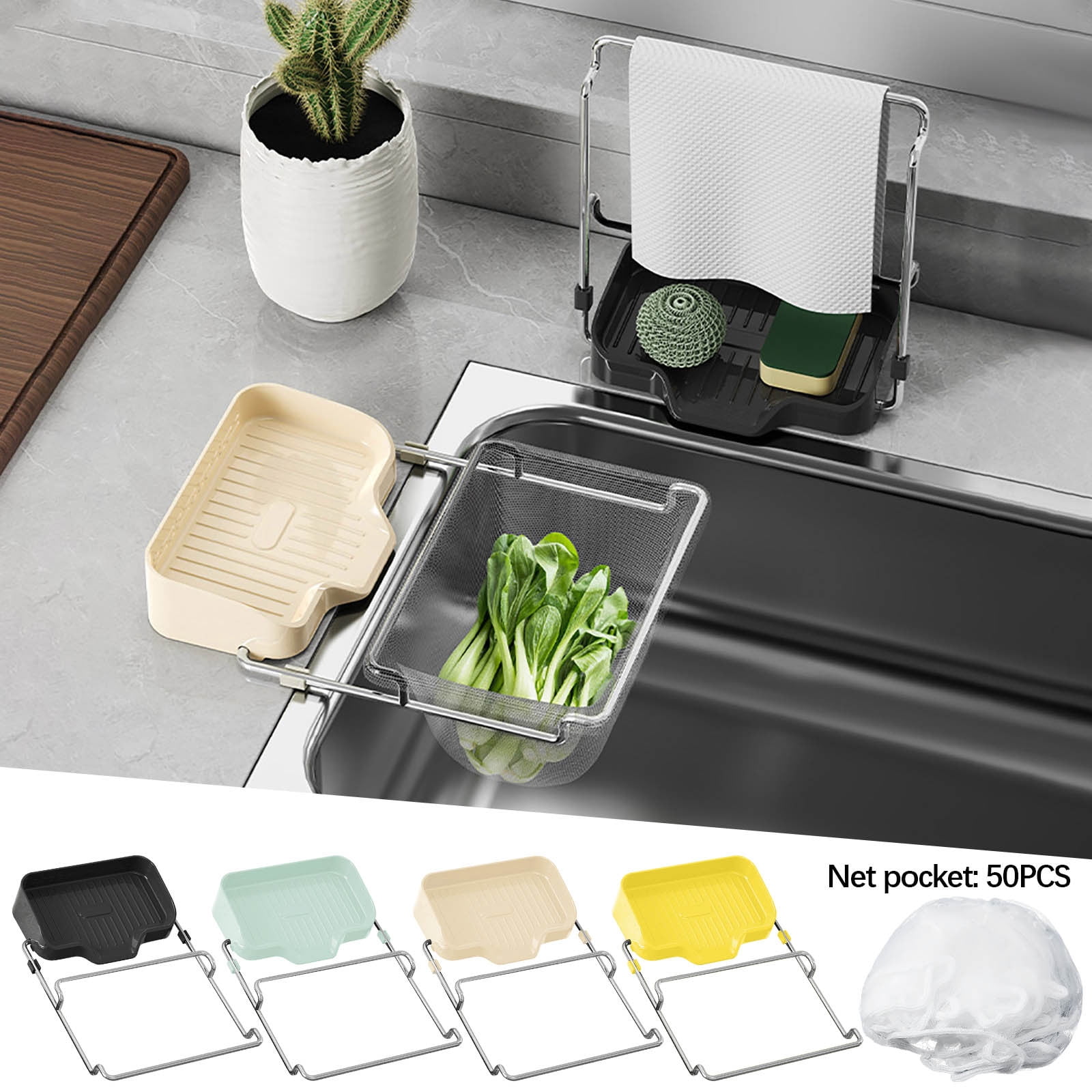 Kitchen Sink Strainer,Flexible Mesh Rack,Multi-Function Garbage Filter ...