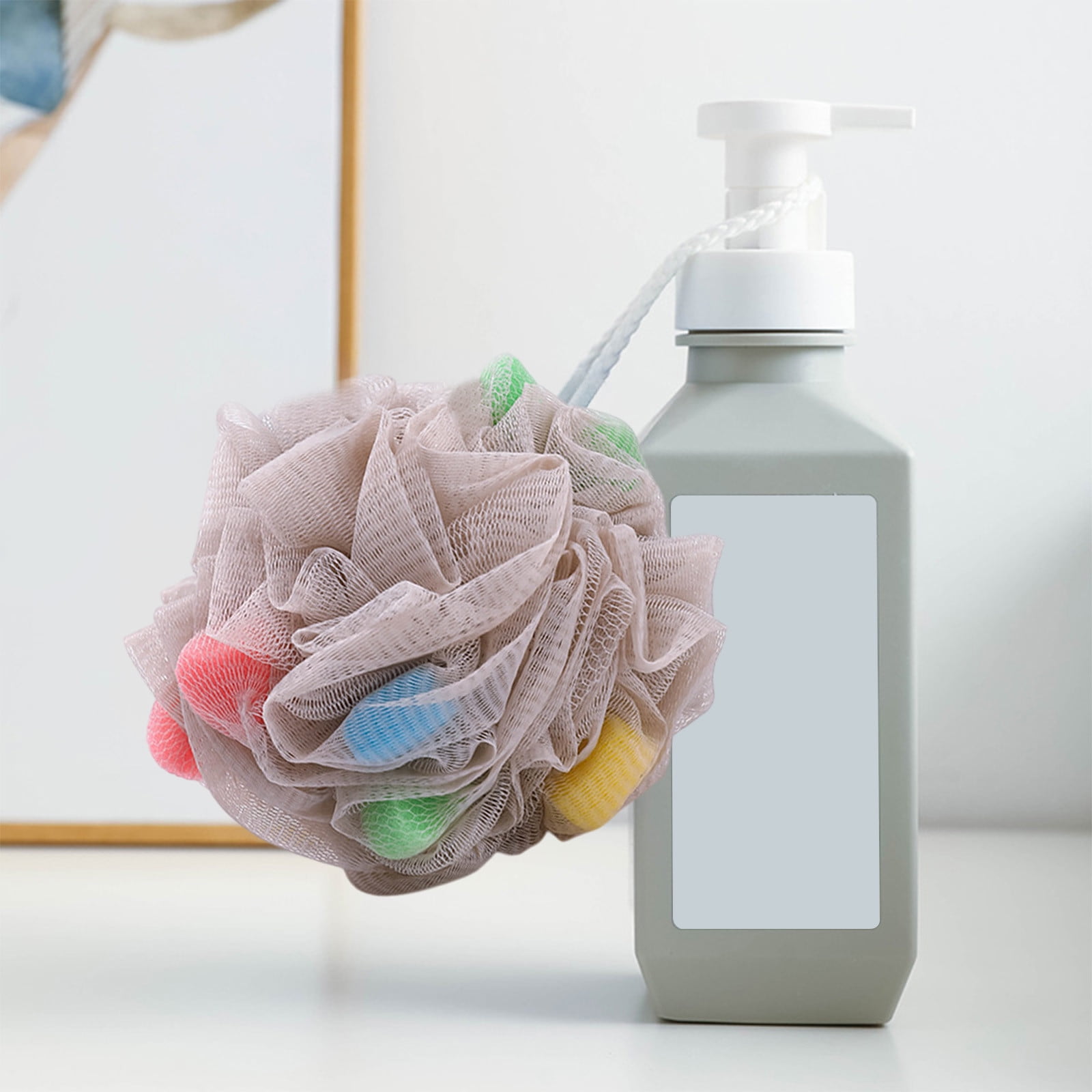 Korean Bath Flower Scrubbing Foam Ball PE Mesh Exfoliating Shower ...