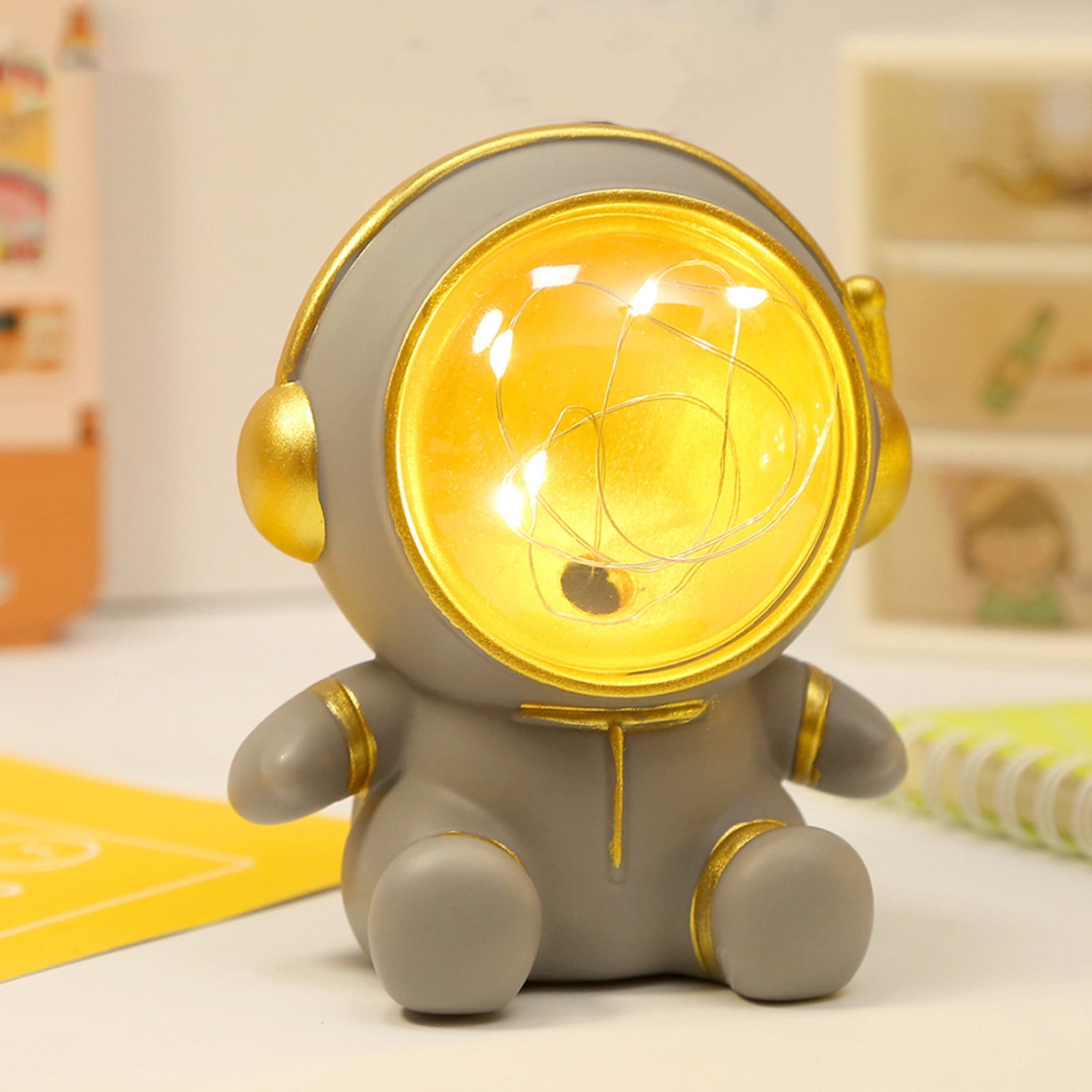 LED Astronaut Bank with Built-in Lights Hanging & Tabletop Decor ...